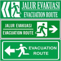 Jual Rambu Jalur Evakuasi. Sign Evacuation Route. Plat ACP 3mm - Kota ...