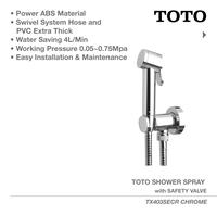 Promo TOTO Shower Spray TX403SECR | Jet Washer - Jet Shower- Shower ...