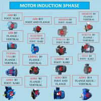 Jual 0.75 HP 0.55 KW 3 Phase 2 Pole Elektro Motor/dinamo/Motor Induksi B5 AEROMAX AERO - Kota ...