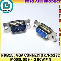 Jual hdb15 male female vga connector konektor rs232 3 row db15 - HDB15-Male - Jakarta Pusat ...