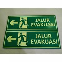 Jual Sign akrilik jalur evakuasi/Exit glow in the dark 20x10 - arah ...