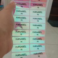 Jual Label / Sticker Nama Waterproof (Silver metalik) - gold doff M ...