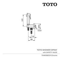 Promo TOTO Shower Spray TX403SECR | Jet Washer - Jet Shower- Shower ...