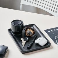 Jual Skandif Black Valet Tray Premium Teak Wood Desk Organizer Kayu ...