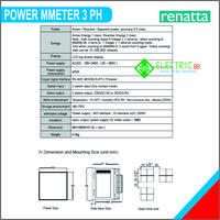 Jual Renatta Power Meter 3 Phase Support Modbus RTU Rs485 - Kota ...