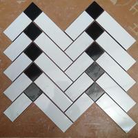 Jual Ellagress Mosaik Herringbone Keramik HT Putih Glossy 30x30cm 1m2 ...