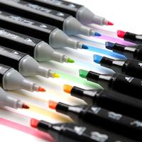 Jual Set Spidol Warna Dual Side Fine Art Marker Color Sketsa Dua Sisi ...