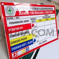 Jual TERLARIS Papan Code Red Akrilik Siap Pakai | Melayani Desain Custom - Custom 60x90cm, Pen ...