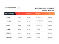 Jual WHIP CHECK STAINLESS 5 MM. HOSE TO TOOL 1-1/2" TO 2" - 72 CM ...