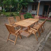 Jual Meja Makan Outdoor Kayu Jati || Extension Table || Butterfly Table ...