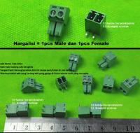 Jual Pluggable 2 P Terminal Blok Hijau 2 P Pin green screw Plugable ...
