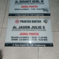 Jual Papan Nama Dokter - Apotek - Klinik - Akrilik Acrylic Sticker ...