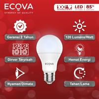 Jual Lampu LED Ecova A Bulb PAKET 5w 7w 9w 12w 15w 6500k Putih - 7 Watt - Jakarta Pusat ...