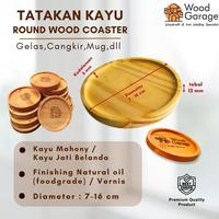Jual Coaster kayu / Tatakan Kayu polos Diameter 7-16cm - Kayu Mahoni ...