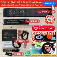 Jual Demon Eyes mata setan Naruto Angel eye LED Flexible papan screen ...