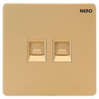 Jual NERO Saklar Outlet Data 2 Gang Cat6 X2PCA2-GOLD - Jakarta Utara ...