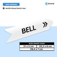 Jual Signage Bell Tekan Pencet Bel Tulisan Arah Akrilik | Papan Bell ...