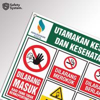 Jual Spanduk banner safety K3 aturan keselamatan saat memasuki kawasan ...