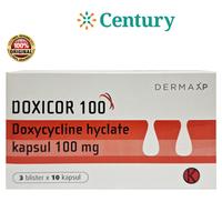 Jual DOXICOR 100MG CAP 1 STRIP ISI 10 TAB / DOXYCYCLINE / ANTIBIOTIK ...