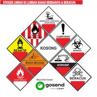 Jual Stiker Vinyl Rambu Limbah B3 / Rambu-rambu Limbah B3 / Sign Limbah ...