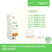 Jual Schneider Electric NEW DOMAE MCB 1P 1 Phase 6A 10 A 16 A 20 DOMF01106 - 10A - Kota Bandung ...