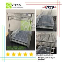 Jual VITCO 2 Tier Dish Rack Pull Out / Rak Piring Lemari Dapur 2 ...
