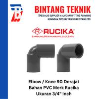 Jual Elbow / Knee 3/4" inch PVC Rucika AW 90 Derajat - Jakarta Barat ...