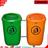 Jual Krisbow 50 Liter Tempat Sampah 2 Kompartemen Tanpa Tutup Tempat Sampah Outdoor Dustbin 50L ...