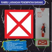 Jual Stiker Vinyl Rambu Larangan Menaruh Barang di Bawah APAR / Rambu ...