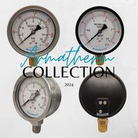 Jual ARMATHERM Pressure Gauge 4" inch 6 - 1000 Bar Drat 1/2 Raket ...
