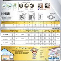 Jual Exhaust Fan Flafon Mitsubishi EX-15SC6T - 6 inch/ Ventilator Fan ...