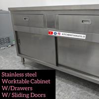 Jual Meja cabinet Stainless/ Work Table Cabinet W/drawers dim ...