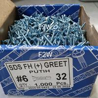 Jual SDS FH (+) GREET 6X32 MOON LION SKRUP ROOFING GRC PUTIH KALSI GRC ...
