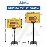 Promo Standing Pop Up Frame A4 / Standing Frame Promosi / Tiang Frame Promosi / Stand Sign Frame ...