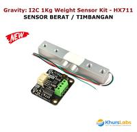 Jual DFROBOT Gravity I2C 1Kg Weight Sensor Kit HX711 Load cell Weight ...