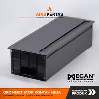 Jual box gromet meja tutup stop kontak meja custom black Aluminium ...