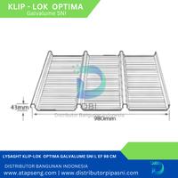 Jual Spandek Kliplok Optima Lysaght Bluescope Galvalume SNI 0.55 0.60 0 ...