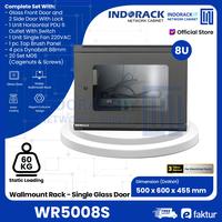 Promo Wallmount Rack INDORACK Single Door Rack Server 8U 500mm WR5008S ...