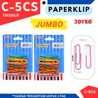 Jual Klip Kertas Warna Besar 5 Cm JOYKO C-5CS Jumbo Paper Clips Clip No ...