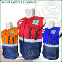 Jual Rompi Safety Vest K3 Rompi Kerja Lapangan Premium Costum Rompi ...