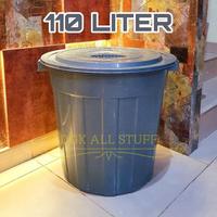 Jual Tong Tempat Sampah Besar Jumbo Ember Air Bertutup Tutup Plastik 110 L 110L 110 Liter - Biru ...