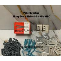 Jual Paket Lengkap Klip WPC / Bracket / Wallpanel + Skrup 3cm + Fiser ...