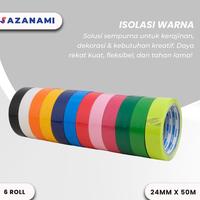 Jual 1 ROLL ISOLASI WARNA 1" INCH 24MM x 50M SAZANAMI LAKBAN SELOTIP ...