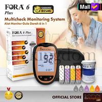Promo Fora 6 Plus 6in1 Alat Cek Gula Kolesterol Asam Urat Hemoglobin Hb ...