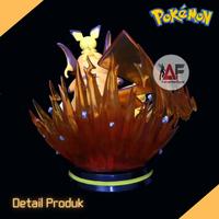 Promo Action Figure Statue pokemon Pikachu Raichu evolution series LED ...