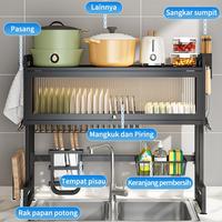 Jual Rak Piring Wastafel Tertutup Rak Dapur Stainless Steel Dan ...
