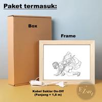 Jual Light Painting Art Anime Demon Slayer LED Frame Bingkai Lampu ...