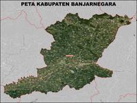 Jual Peta Kabupaten Banjarnegara satelit Kecamatan dan Kelurahan ...