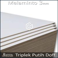 Jual Triplek Melamin 3mm 20x120 cm | Putih Doff 1 Muka | 3 mm 20x120 cm ...