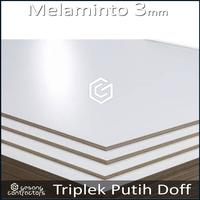 Jual Triplek Melamin 3mm 50x90 cm | Putih Doff 1 Muka | 3 mm 50x90 cm ...